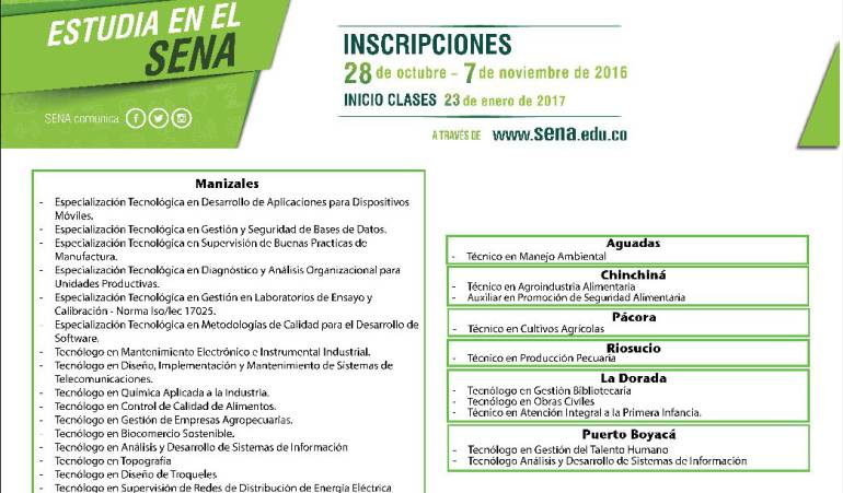 educación, sena, Manizales, Caldas: Más de 1.000 cupos tiene disponible el Sena de Caldas para ...