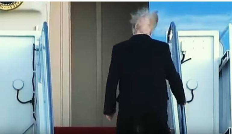 ¿Donald Trump es calvo?: Un fuerte viento le juega una mala pasada a ...